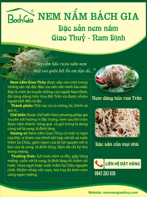 Nem Nắm Bách Gia- Món Ngon Dâng Tiến Vua Trần-Đặc Sản Của Mọi Nhà