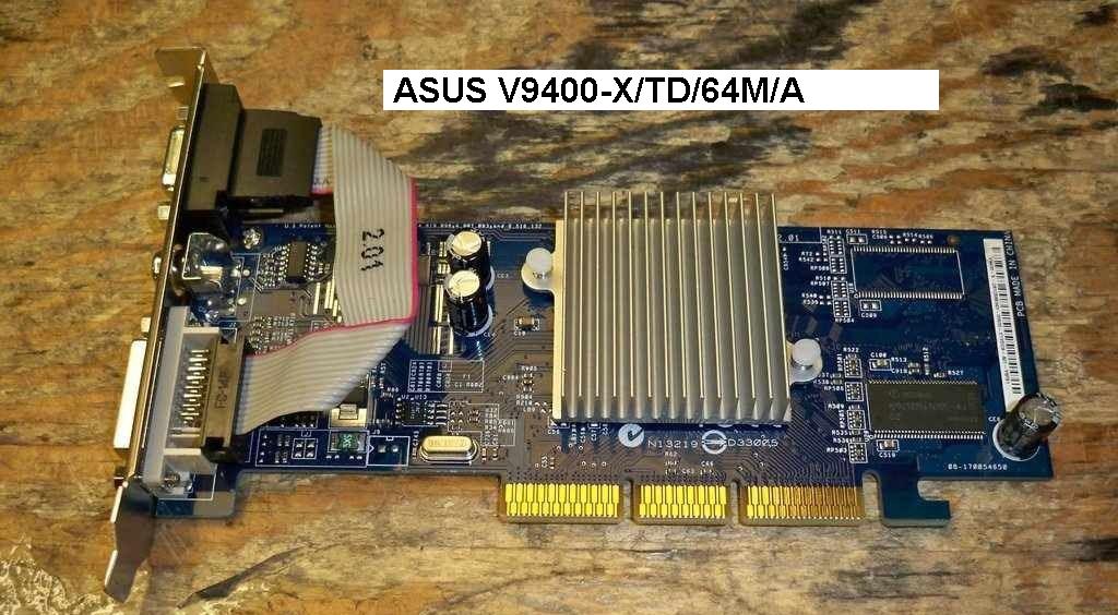 Card Màn Hình Asus V9400-X/Td/64M/A Geforce Mx4000 64Mb Agp Dual Port ...