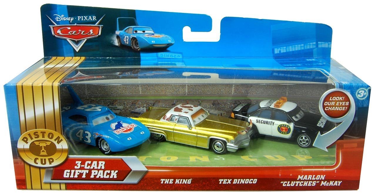 Disney / Pixar Cars Movie 155 Die Cast Cars 3Car Gift Pack The King, Tex Dinoco Marlon Clutches ...