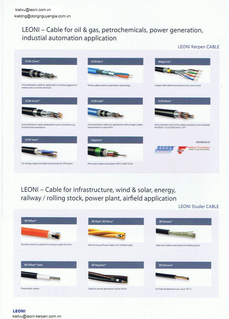 Cáp Brunskabel, Cáp Leoni, Cáp Profibus, Cáp Eib, Cáp Điện, Dây & Cáp ...