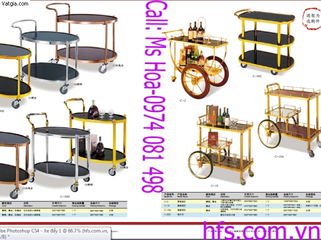 Xe Trolley, Xe Inox, Xe Nhựa Đẩy Thức Ăn Đồ Uống