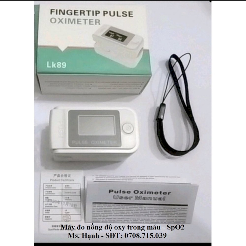 Máy Đo Oxy Trong Máu, Finger Tip Pulse Oximeter, Lk89