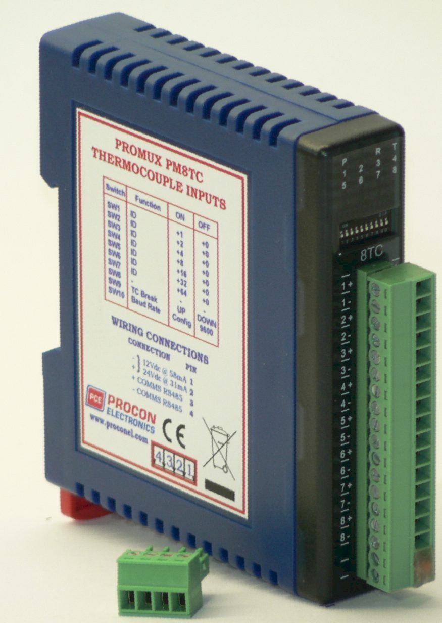 Pm8Tc: Module Đầu Vào Cặp Nhiệt Kế 8 Kênh, Hỗ Trợ Modbus Rtu Và Cổng Rs485
