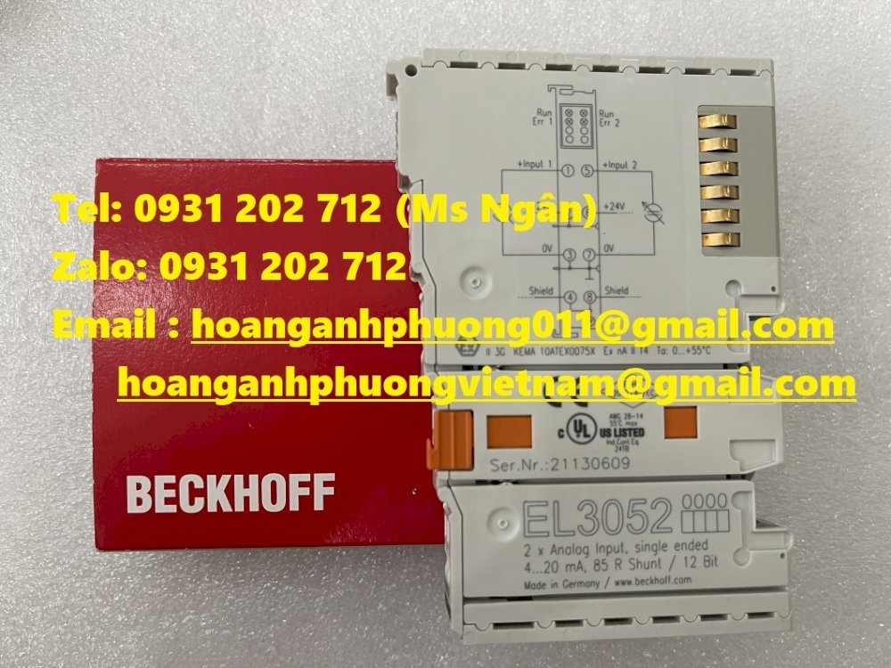 El3052 Ethercat Terminal Beckhoff Nhập Khẩu Chính Hãng