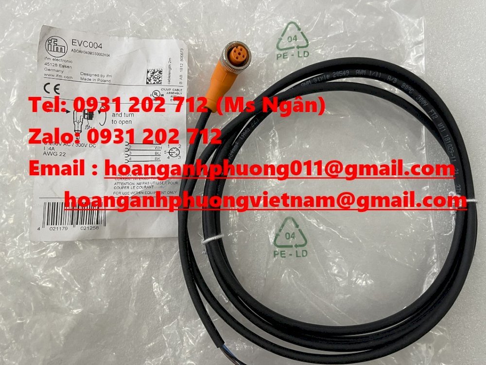 Evc004 | Cáp Cảm Biến | Ifm Chính Hãng