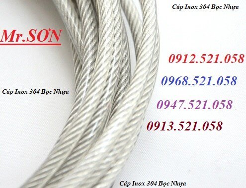 (Cáp Inox 304 Bọc Nhựa Trắng D10 Hà Nội) C.ty Cáp Thép Thanh Sơn Cung ...