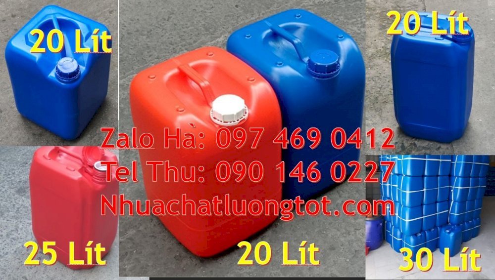 Can Nhựa Giá Rẻ Hcm, Can Dẹp 30 Đựng Nông Dược, Can 30L Vuông Xanh, Can 25L Xanh Can 10L Đựng ...
