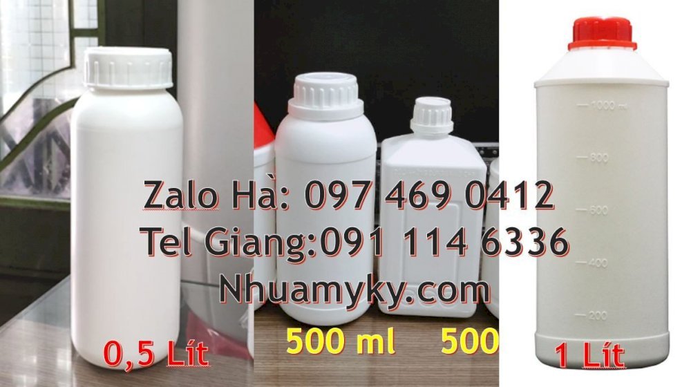 Chai Nhựa 1L Đựng Axit, Chai Hdpe, Chai Giá Rẻ,Chai 500Ml Miệng Nhỏ ...