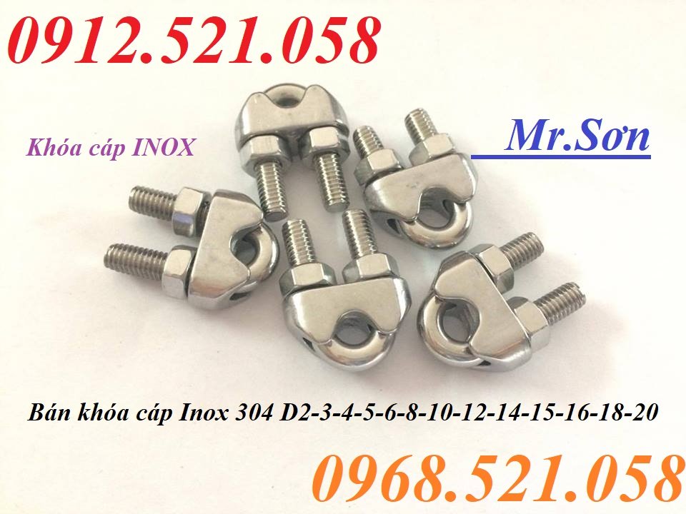 (Khóa Cáp Inox 304 D2,D3,D4,D5,D6,D8,D10,D12) Cửa Hàng Cáp Thép Thanh ...