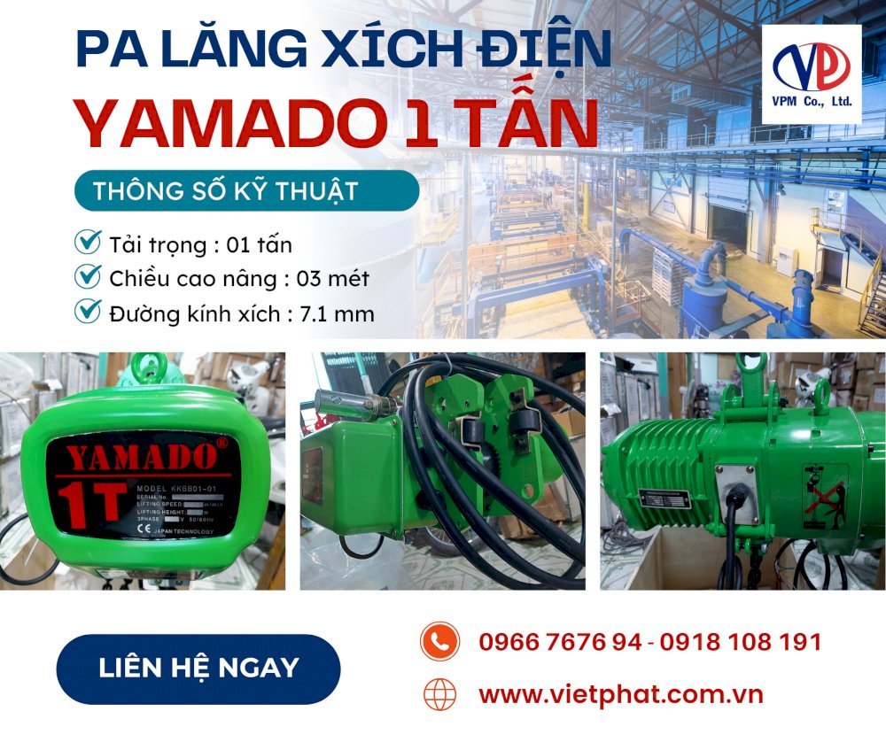 Pa Lăng Xích Điện 1 Tấn Yamado Tại Hồ Chí Minh