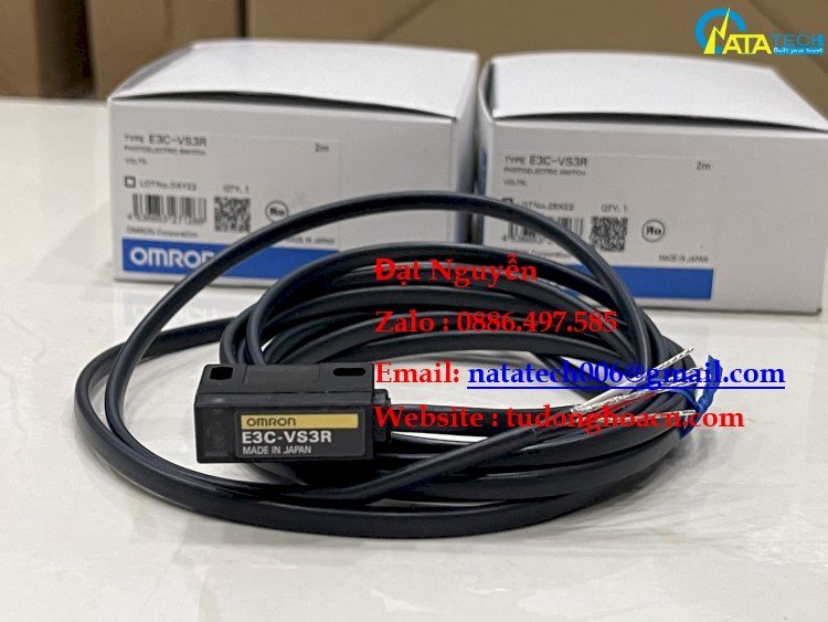 E3C-Vs3R Cảm Biến Quang Điện Dài 2M Chính Hãng Omron - Đại Lý Natatech