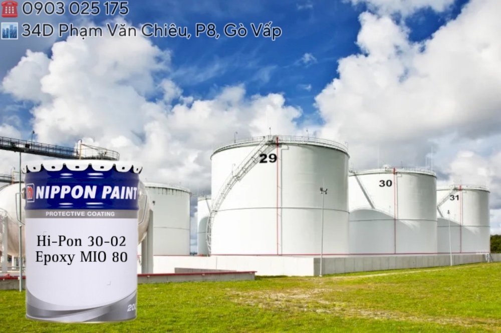 Bán Sơn Bồn Chứa Dầu Hi-Pon 30-02 Epoxy Mio 80