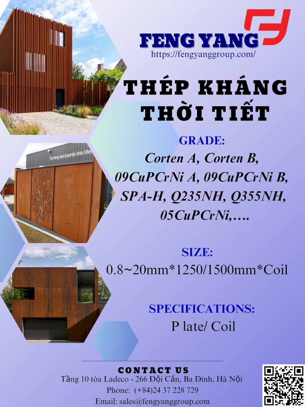 Thép Corten A, Thép Q295Nh, Thép Q355Nh Giá Nhà Máy