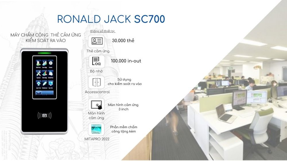 Sc700 Máy Chấm Công Kiểm Soát Cửa Sc700 Hiệu Zkteco