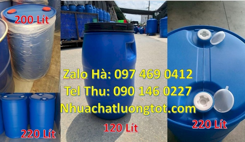 Thùng Phuy Nhựa 120 Lít, Thùng Phuy 220 Lít, Bán Thùng Phi 200L Nhựa Mới Giá Rẻ, Thùng Phi 30L ...
