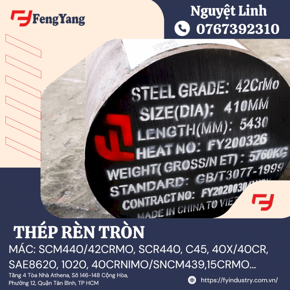 Thép Rèn Tròn Scm440, S45C...
