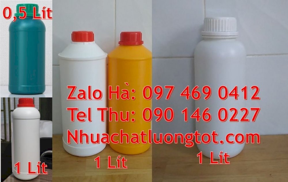 Chai Nhựa 1 Lít Có Nắp Thoát Khí Đựng Thuốc Diệt Nấm, Chai 30Ml Nắp Xé, Bình Nhựa 0.5 Lít,Chai ...