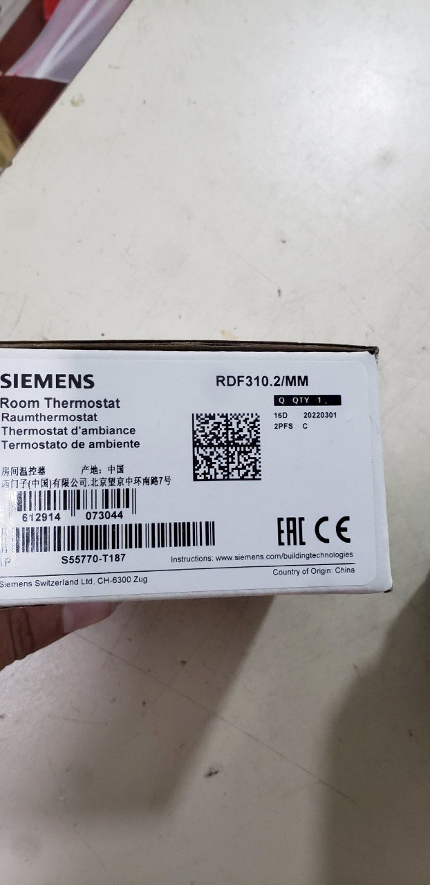 Bộ Điều Khiển Nhiệt Độ Phòng Siemens Rdf310.2/Mm