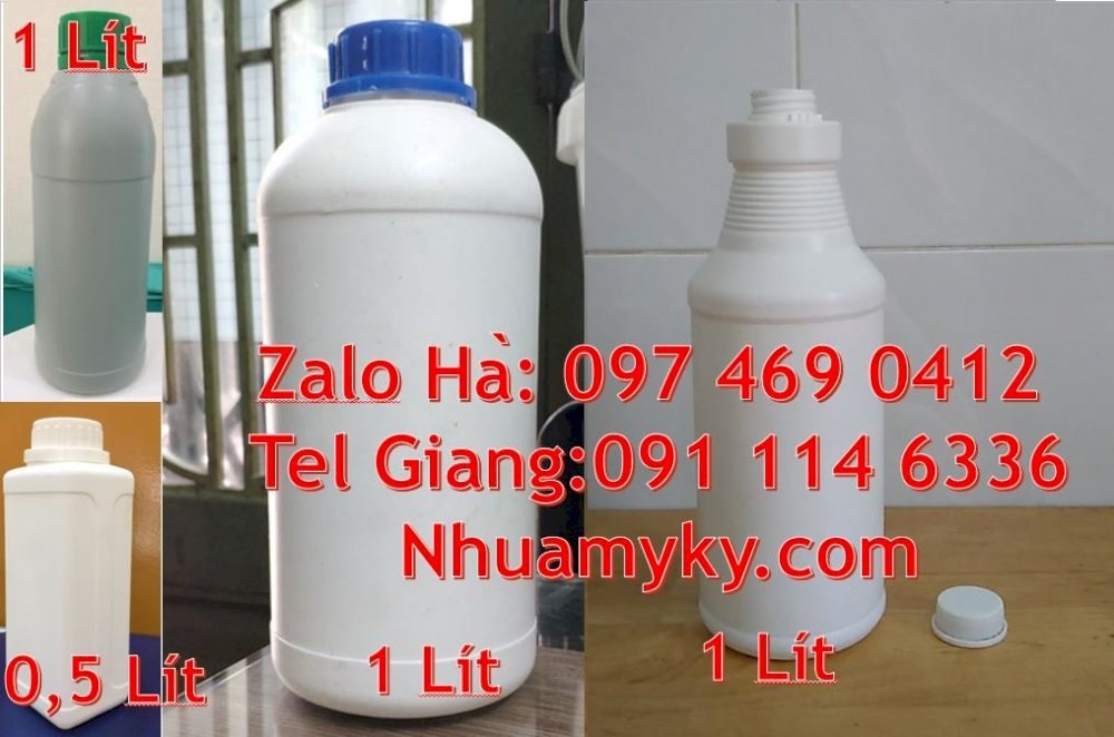 Chai 1 Lít Màu Trong Có Nắp Thoát Khí, Bình Nhựa 0.5 Lít,Chai 1000Ml ...