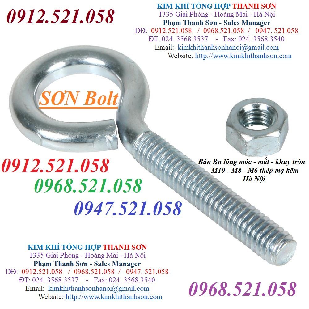 (Sản Xuất & Cung Ứng Bu Lông Móc Khoen Tròn M6,M8,M10,M12) Xưởng Bu ...