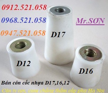 (Nhà Máy Sản Xuất Côn Ty Ren, Cone,Coupler, Côn Sắt, Côn Nhựa D12,D14 ...