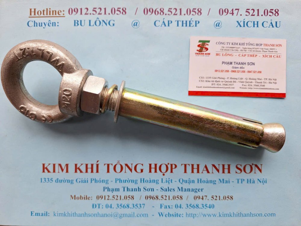 ( Nở Sắt Đầu Mắt Tròn M20X300, M20X250, M20X200, M20X150 Mạ Kẽm ) Đại Lý Bu Lông Thanh Sơn - Hà ...