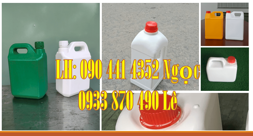 Can Nhựa 500Ml Vòi Ấn, Can Nhựa 1 Lít Vuông, Can Nhựa 2 Lít Đựng Hoá ...