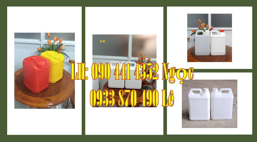 Can Nhựa 500Ml Vuông, Can Nhựa Đựng Hoá Chất 1 Lít, Can Nhựa 2 Lít Quai ...