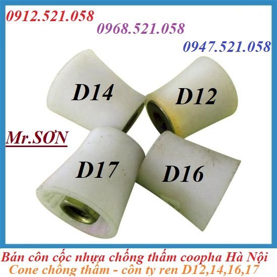 (Cung Cấp: Côn Nhựa, Côn Sắt D12,D14,D16,D17, Côn Ty Ren,Côn Chống Thấm ...
