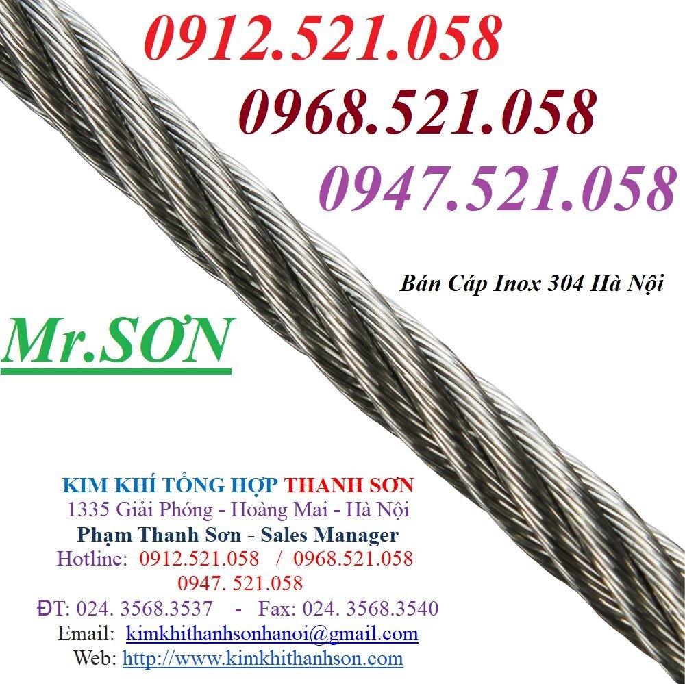(Kinh Doanh: Dây Cáp Inox 304 D10,D8,D6,D5,D4,D3,D2,D1, Có Cáp Inox Sus ...