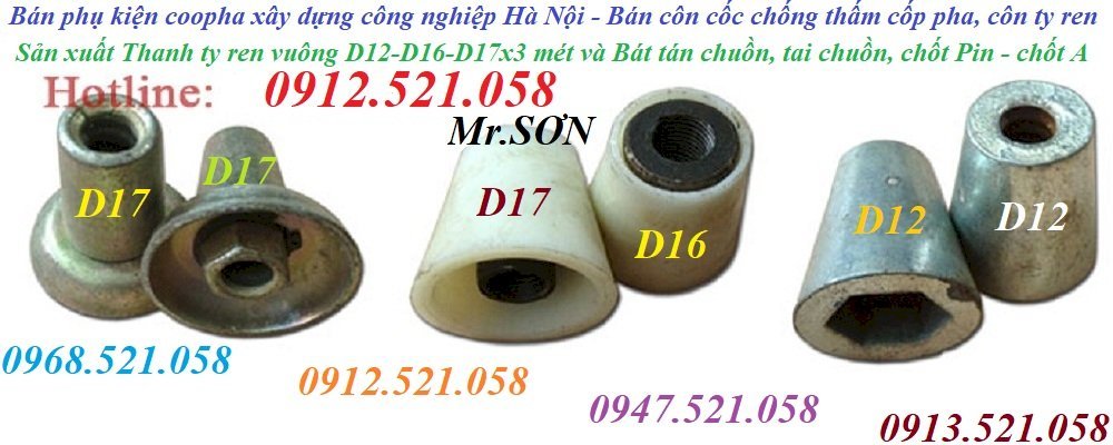 (Côn Thép D16 Ren Vuông, Côn Sắt Ren Vuông, Côn Ty Ren ,Côn Cốc Ghép ...