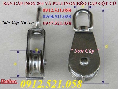 (Puly Ròng Rọc Đơn Đôi Inox Sus 304, Dòng Dọc Inox Sus 304 D15,D20,D25 ...