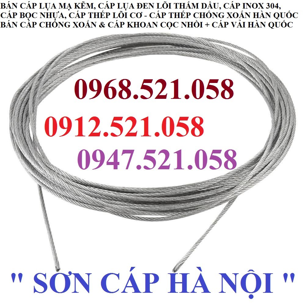 ( Cáp Mạ Kẽm, Cáp Lụa Mạ Kẽm, Cáp Thép Mạ Kẽm D1,D2,D3,D4,D5,D6,D8,D10,D12 Hà Nội) Kim Khí Tổng ...